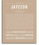 Jayceon | Name Art Print – Name Stories