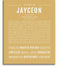 Jayceon Personalized Name Meaning Art Prints – Name Stories