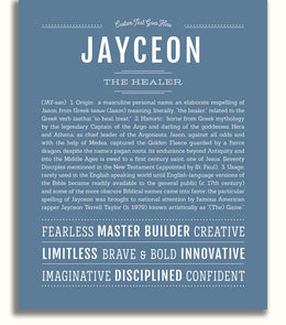 Jayceon | Name Art Print – Name Stories