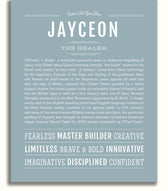 Jayceon Personalized Name Meaning Art Prints – Name Stories
