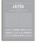 Jayda | Name Art Print – Name Stories