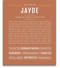 Jayde | Name Art Print – Name Stories