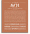 Jayde | Name Art Print – Name Stories