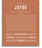 Jayde | Name Art Print – Name Stories