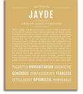 Jayde | Name Art Print – Name Stories