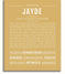 Jayde | Name Art Print – Name Stories