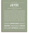 Jayde | Name Art Print – Name Stories