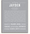 Jayden (female) | Name Art Print – Name Stories