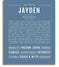 Jayden (male) | Name Art Print – Name Stories