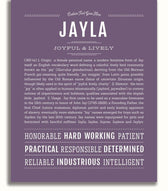 Jayla | Name Art Print – Name Stories
