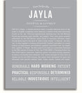 Jayla | Name Art Print - Personalized Custom Gifts – Name Stories