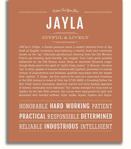 Jayla | Name Art Print – Name Stories