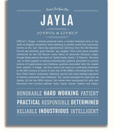 Jayla | Name Art Print – Name Stories