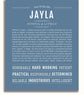 Jayla Personalized Name Meaning Art Prints – Name Stories