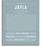 Jayla Personalized Name Meaning Art Prints – Name Stories