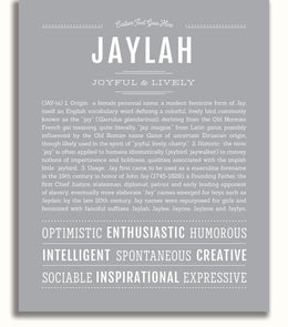 Jaylah | Name Art Print – Name Stories