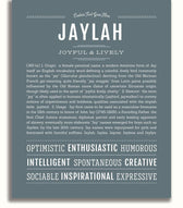 Jaylah | Name Art Print – Name Stories