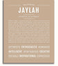 Jaylah Personalized Name Meaning Art Prints – Name Stories