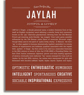 Jaylah | Name Art Print – Name Stories