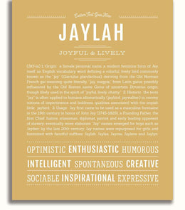 Jaylah | Name Art Print – Name Stories
