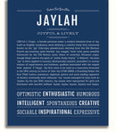 Jaylah | Name Art Print – Name Stories