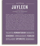 Jayleen Personalized Name Meaning Art Prints – Name Stories
