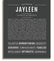 Jayleen Personalized Name Meaning Art Prints – Name Stories