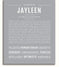 Jayleen Personalized Name Meaning Art Prints – Name Stories