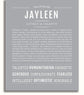 Jayleen Personalized Name Meaning Art Prints – Name Stories