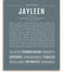 Jayleen Personalized Name Meaning Art Prints – Name Stories