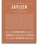 Jayleen Personalized Name Meaning Art Prints – Name Stories