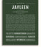 Jayleen Personalized Name Meaning Art Prints – Name Stories