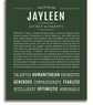 Jayleen Personalized Name Meaning Art Prints – Name Stories