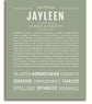 Jayleen Personalized Name Meaning Art Prints – Name Stories