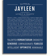 Jayleen Personalized Name Meaning Art Prints – Name Stories