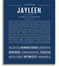 Jayleen Personalized Name Meaning Art Prints – Name Stories