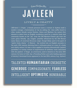 Jayleen | Name Art Print – Name Stories