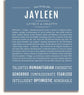 Jayleen Personalized Name Meaning Art Prints – Name Stories