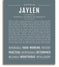 Jaylen (female) | Name Art Print – Name Stories