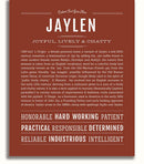Jaylen (female) | Name Art Print – Name Stories
