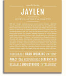 Jaylen (female) | Name Art Print – Name Stories