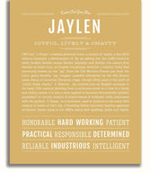Jaylen (female) | Name Art Print – Name Stories