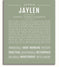 Jaylen Personalized Name Meaning Art Prints – Name Stories