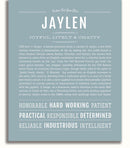 Jaylen (female) | Name Art Print – Name Stories