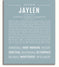 Jaylen Personalized Name Meaning Art Prints – Name Stories
