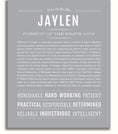 Jaylen (male) | Name Art Print – Name Stories