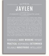Jaylen Personalized Name Meaning Art Prints – Name Stories
