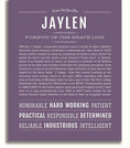 Jaylen (male) | Name Art Print – Name Stories