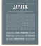 Jaylen Personalized Name Meaning Art Prints – Name Stories
