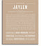 Jaylen (male) | Name Art Print – Name Stories
